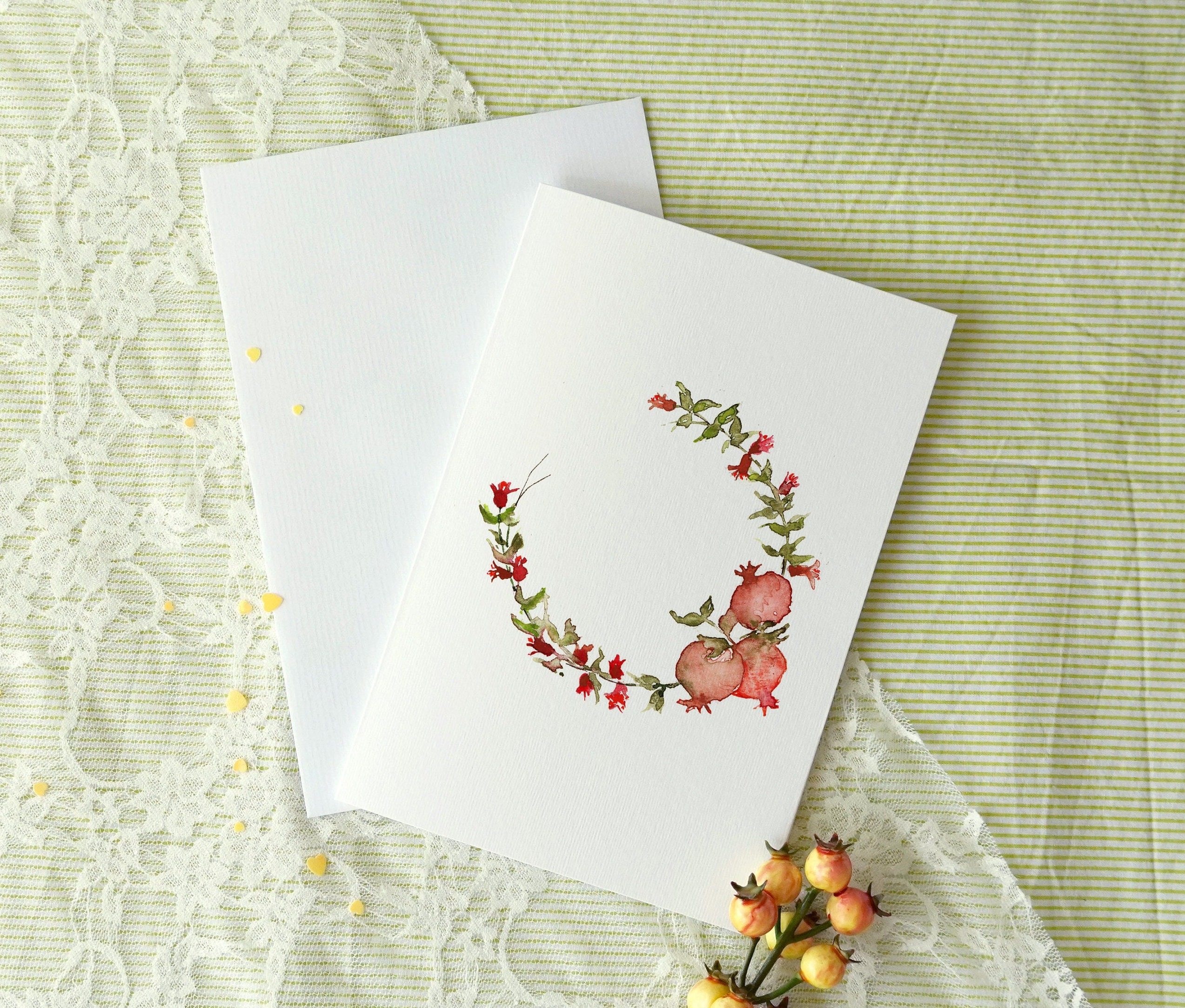 Shana Tova Watercolor Card, Personalized Greeting Card , Jewish New ...