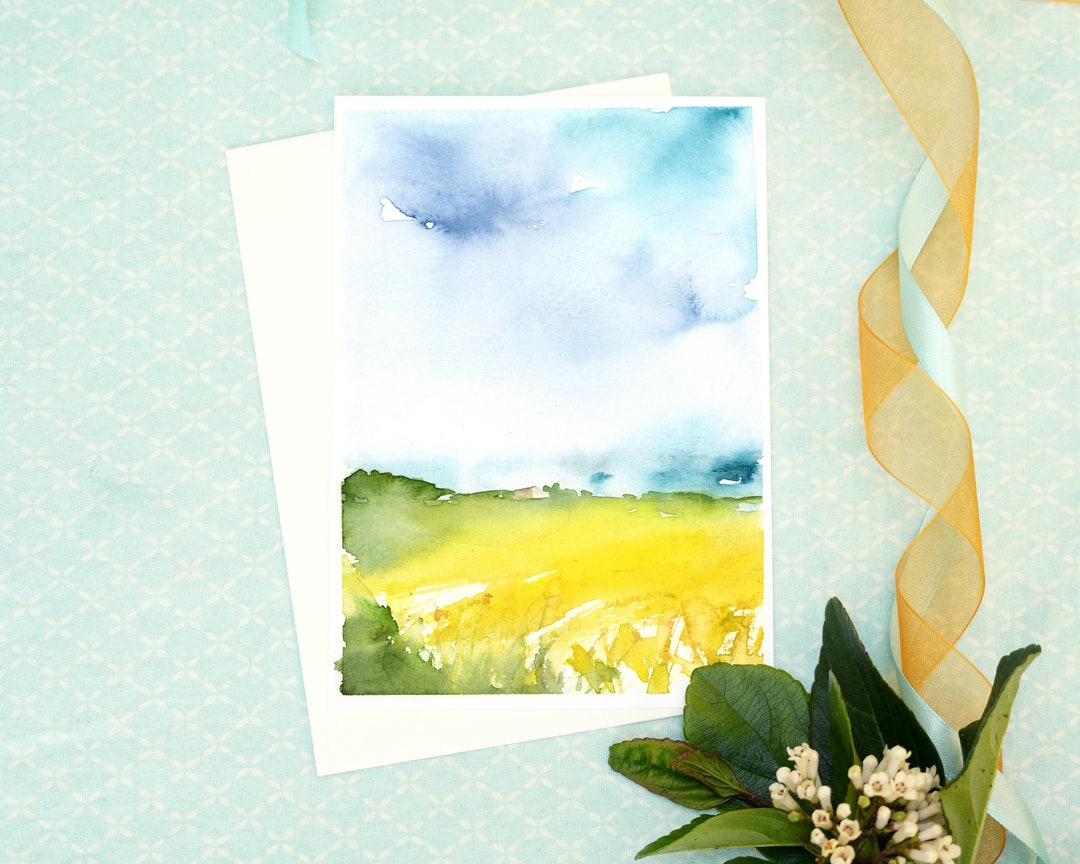 Watercolor Thank You Cards for Friends and Family, Watercolor Landscape ...