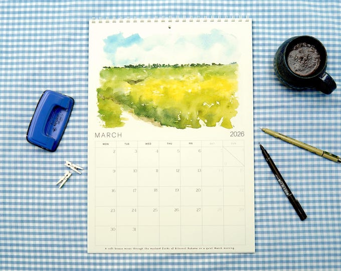 2026 Watercolor Monthly Deluxe Calendar, Large 12x16 Inches Watercolor ...