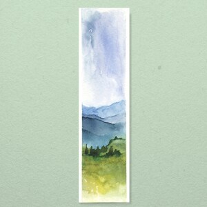 Bookmark Set of 3, Customized Watercolor Painted Landscape Bookmark ...