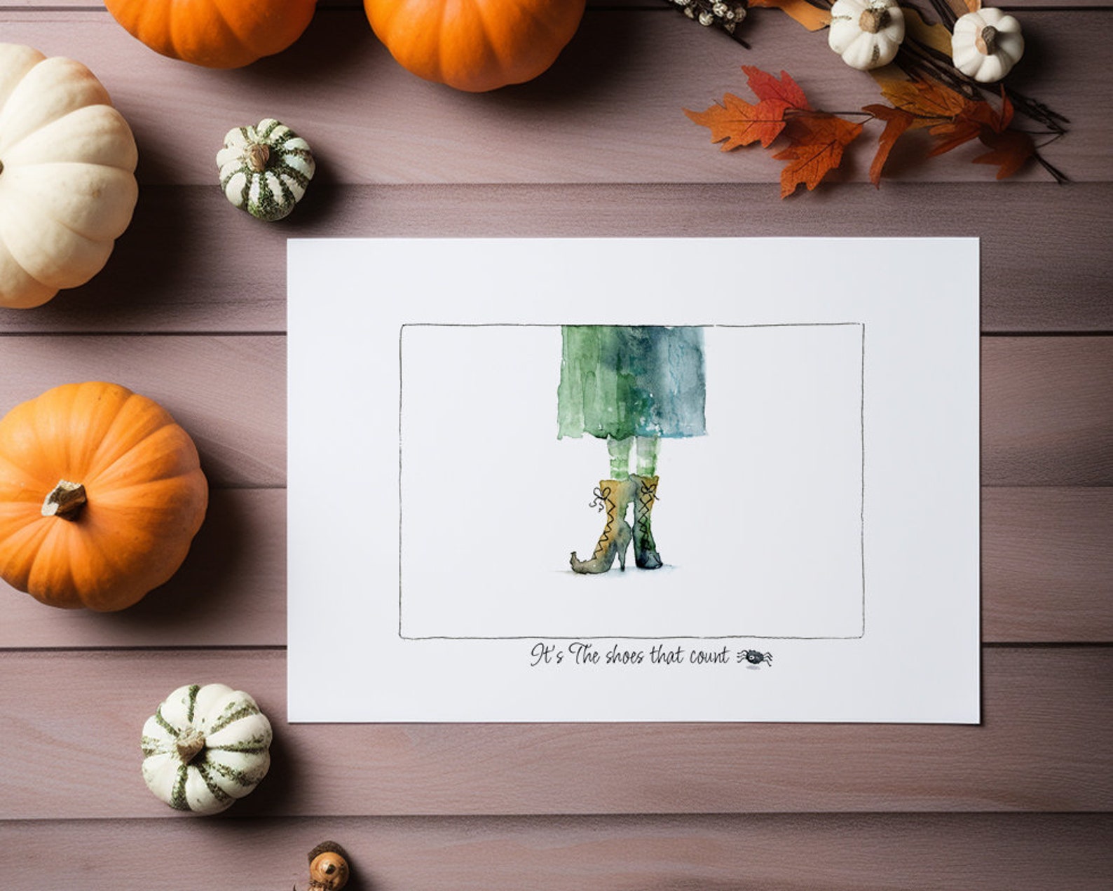 Halloween Greeting Cards, Seasonal Watercolor Card, Halloween Card Set ...