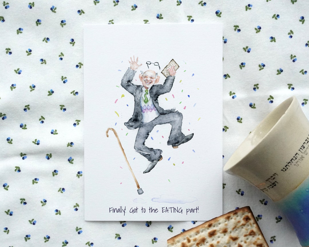 Printable Funny Passover Handmade Card, Jewish Holiday Greeting Card ...