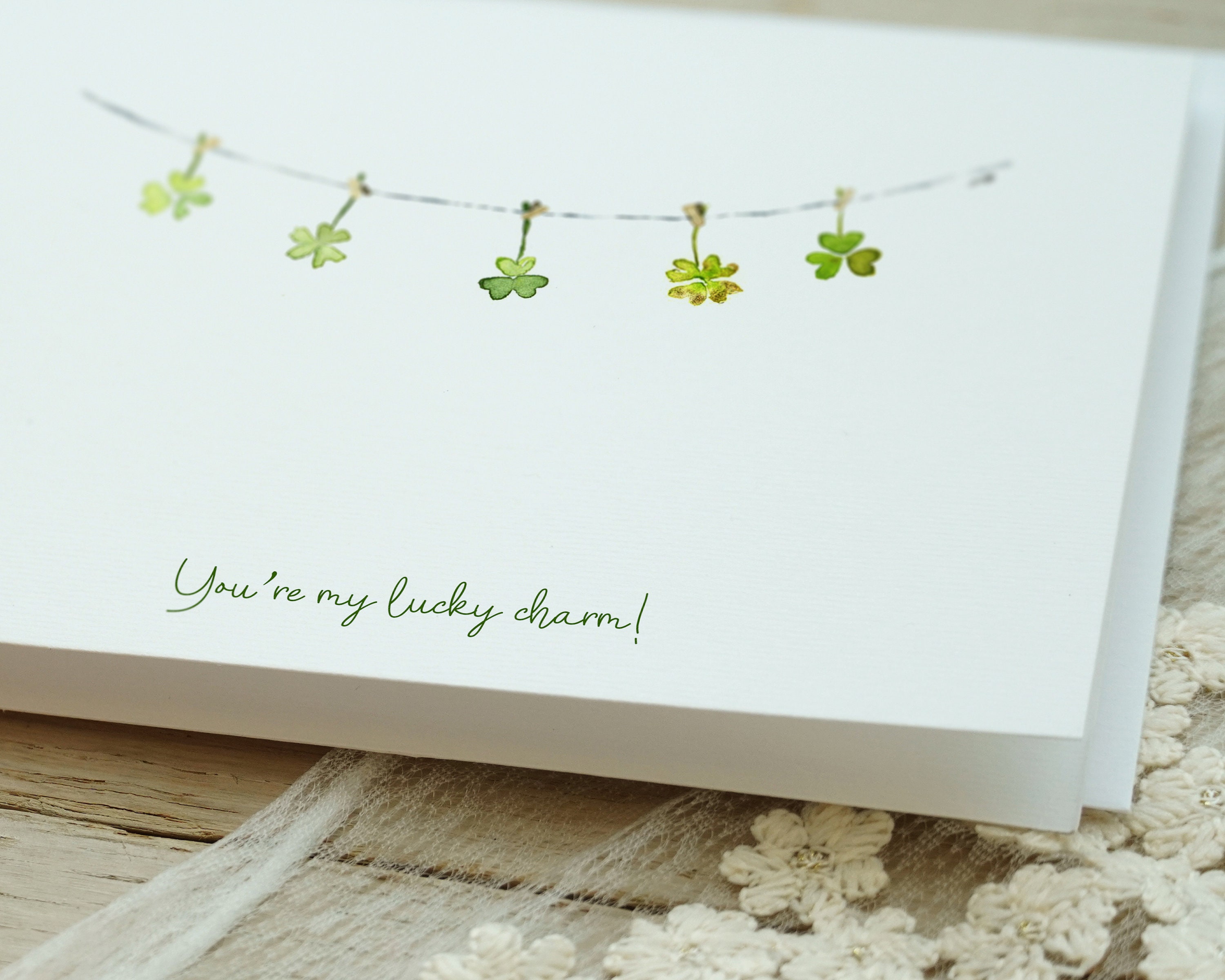 St Patrick's Day Card, Happy St Patrick's Day Card Set, Shamrock Cards ...
