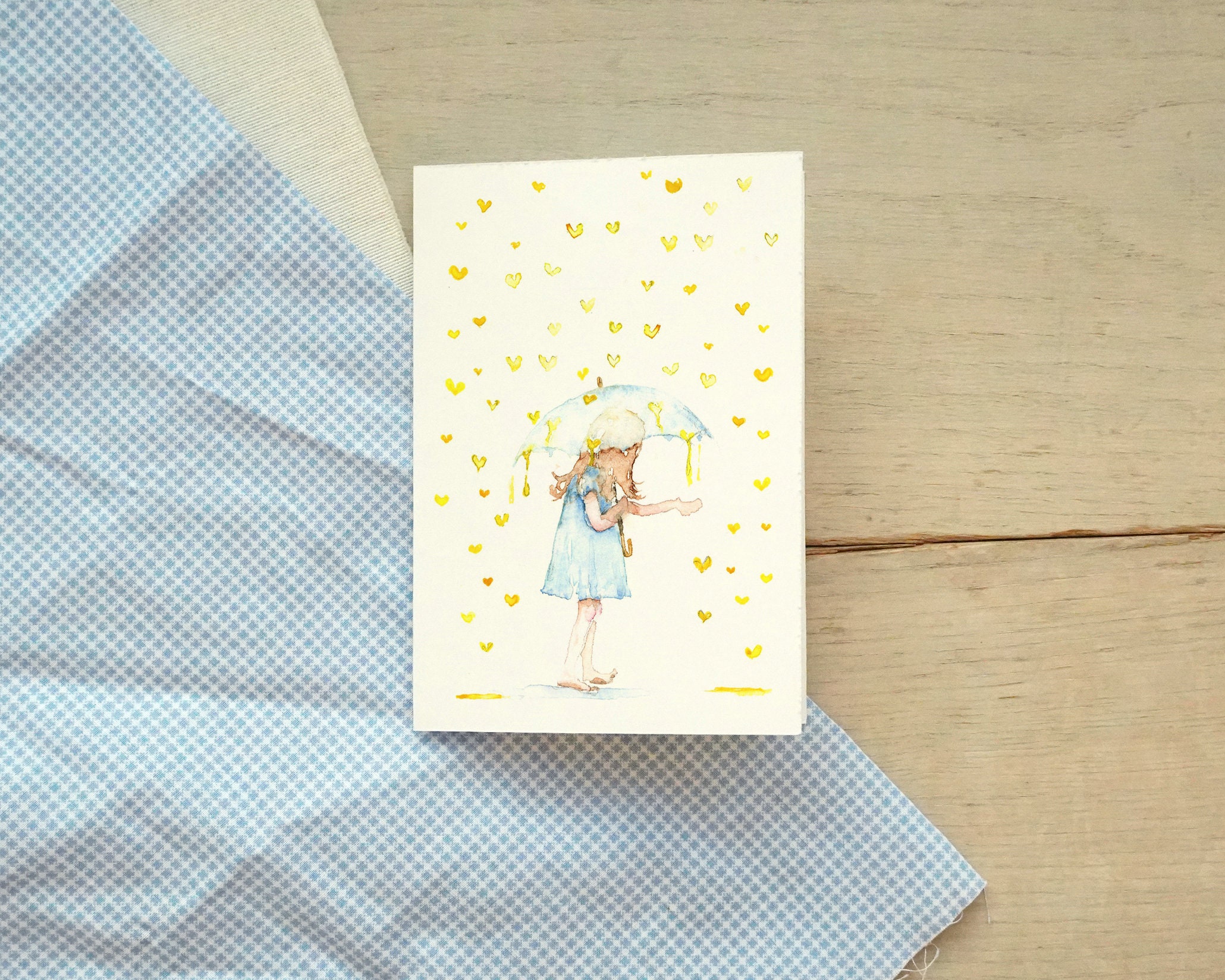 Watercolor Spreading Sunshine Card, Handmade Encouragement Card Set for ...