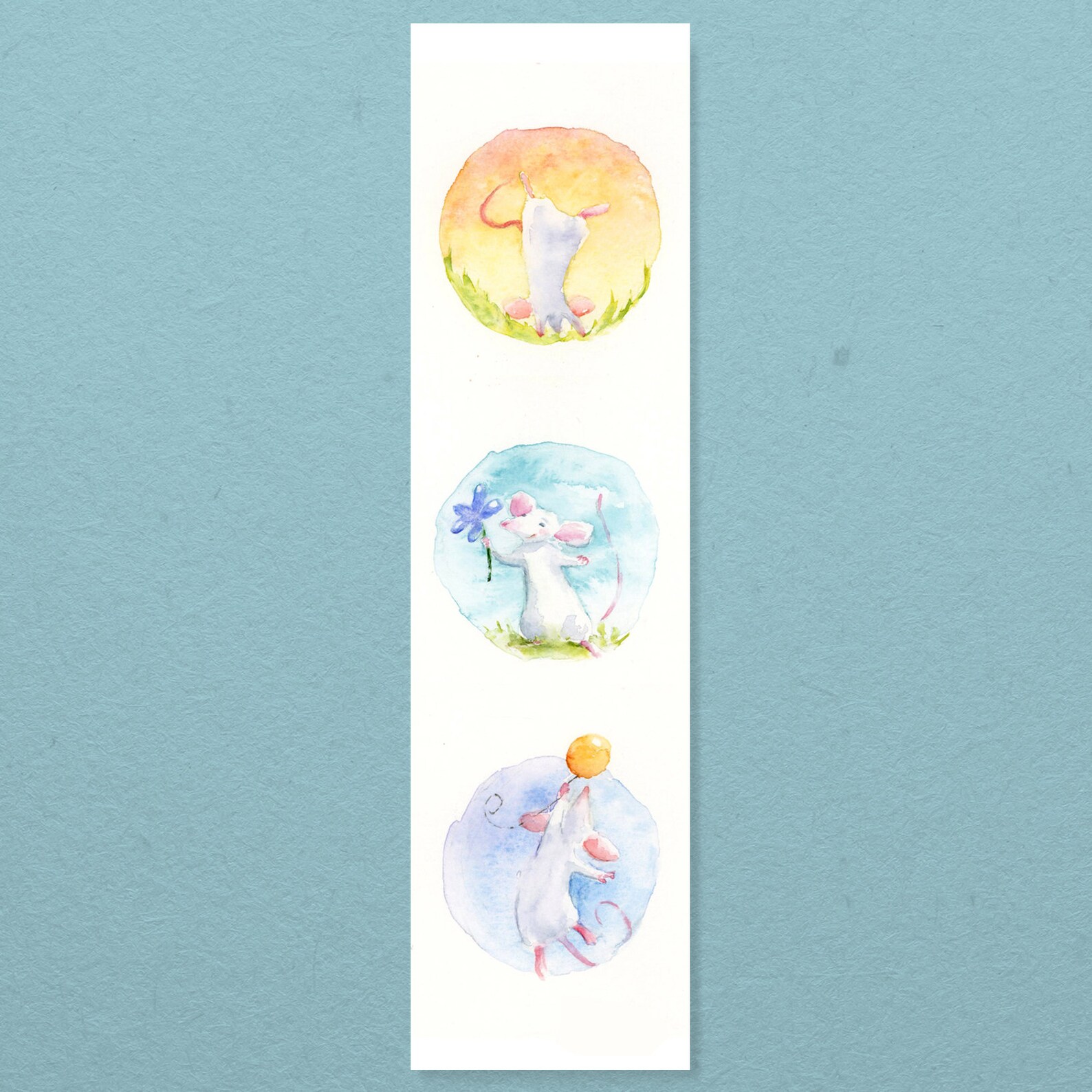 Watercolor Bookmark Set of 3 Watercolor Cute Animal Bookmark - Etsy