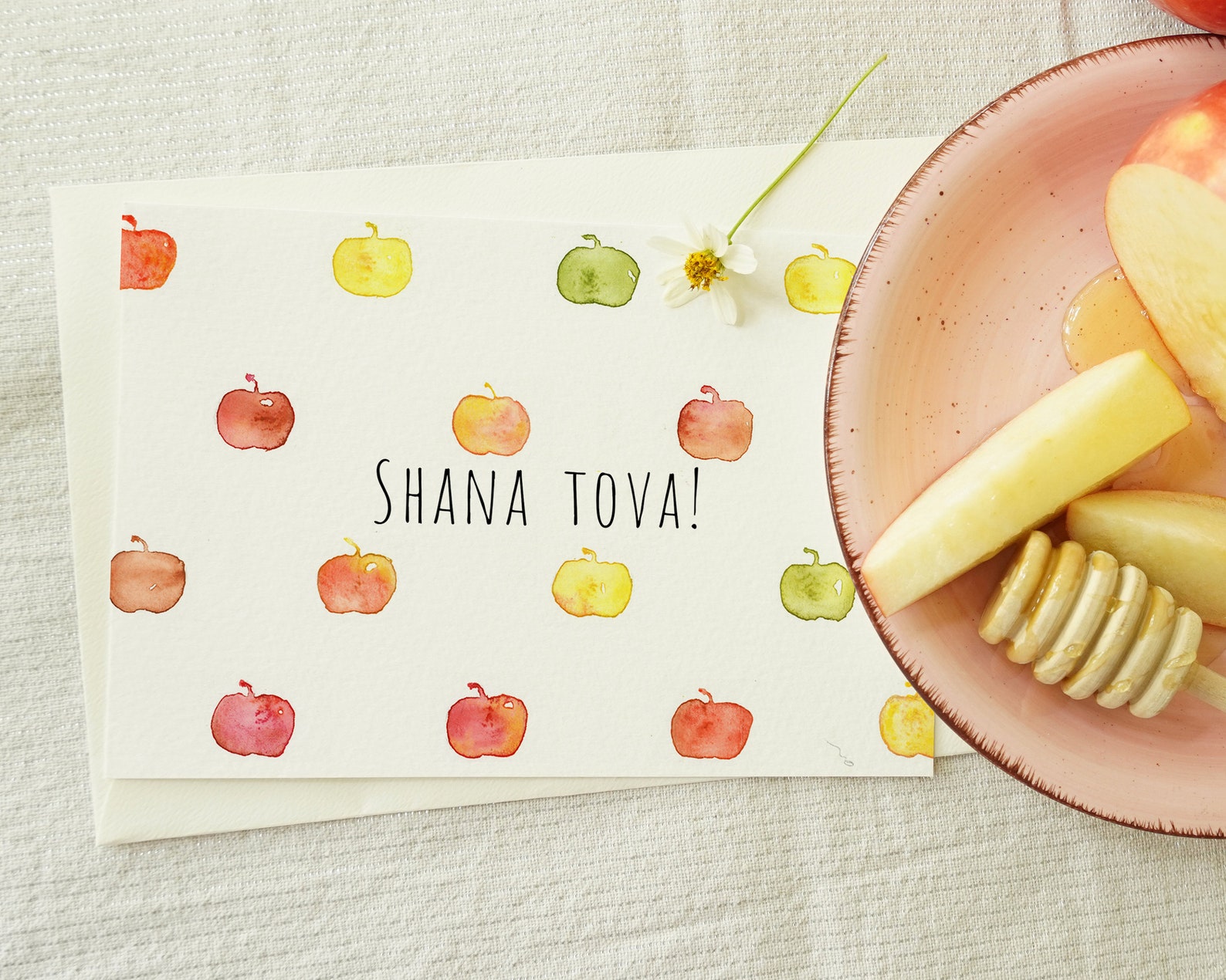 Shana Tova Watercolor Card, Personalized Greeting Card , Jewish New ...