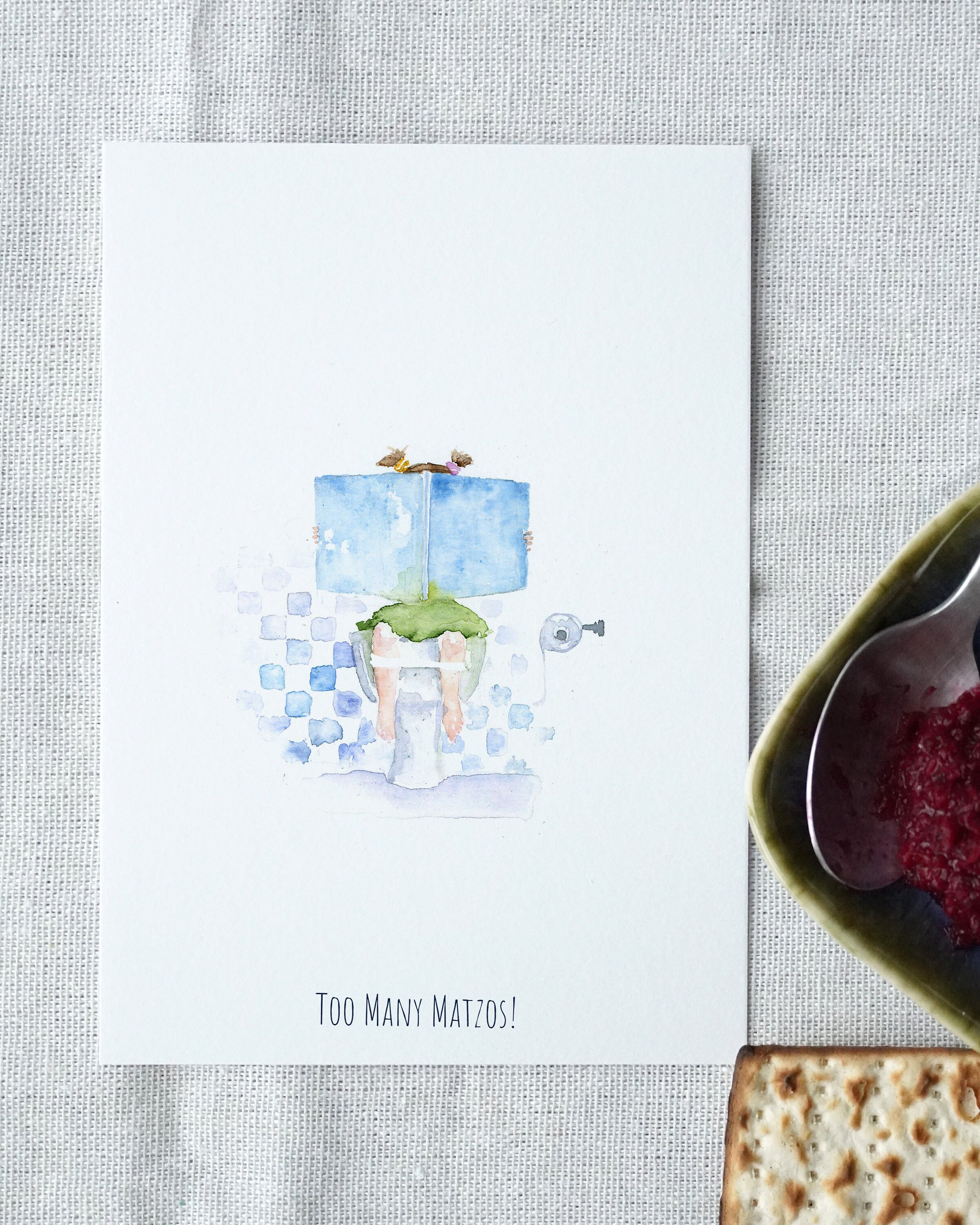Printable Funny Passover Handmade Card, Jewish Holiday Greeting Card ...