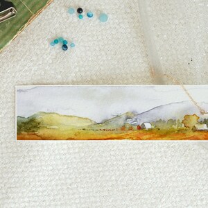 Bookmark Set of 3, Customized Watercolor Painted Landscape Bookmark ...