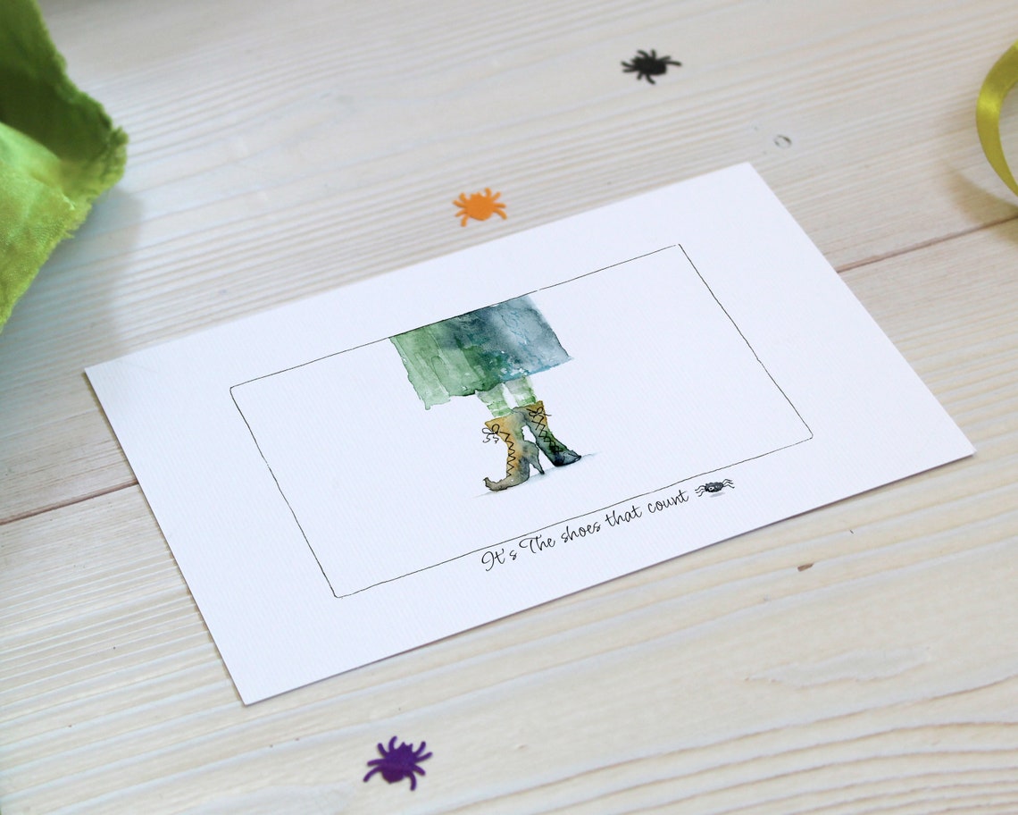 Halloween Greeting Cards, Seasonal Watercolor Card, Halloween Card Set ...