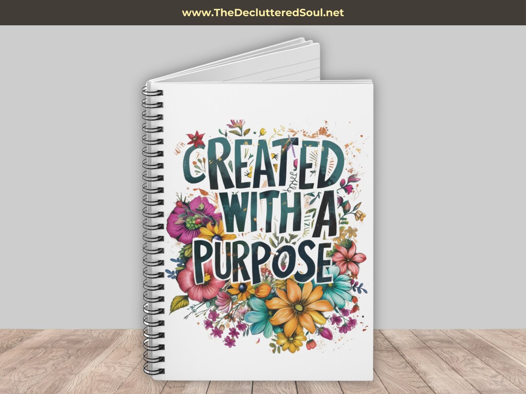 Created With a Purpose Notebook for Women Birth Flower Name Journal ...