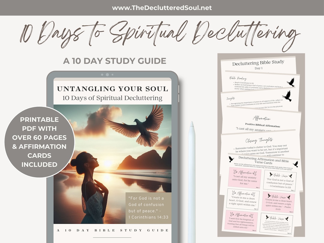 Soul Decluttering 10-day Bible Study Printable Guide Digital Journaling ...