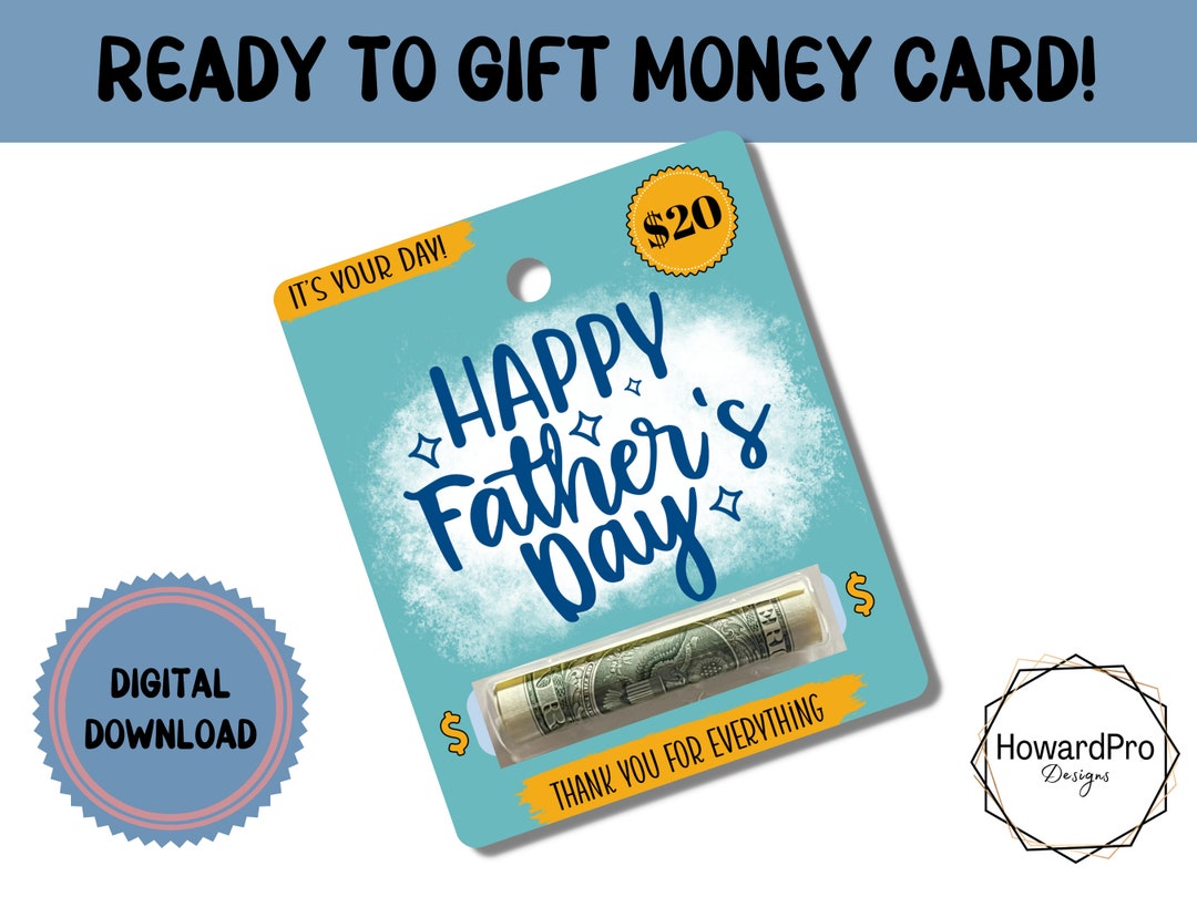 Tarjeta de DINERO DEL DÍA DEL PADRE png Regalo para el Día del Padre ...