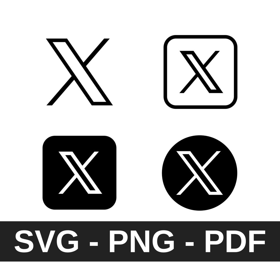 X Svg X Icon Svg X Twitter Svg X Icon Bundle X Icons - Etsy