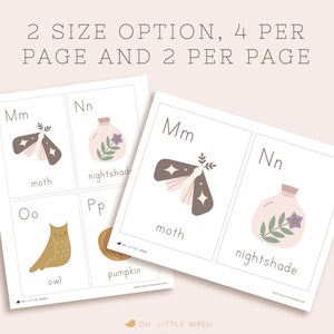 Halloween Alphabet Printable Cards Montessori Preschool ABC - Etsy