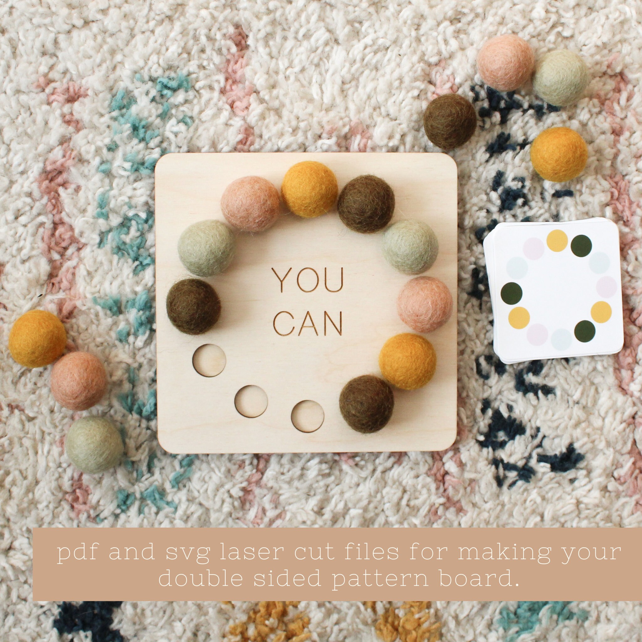 SVG Pattern Making Activity Board File for Laser Cutting • Double Sided ...