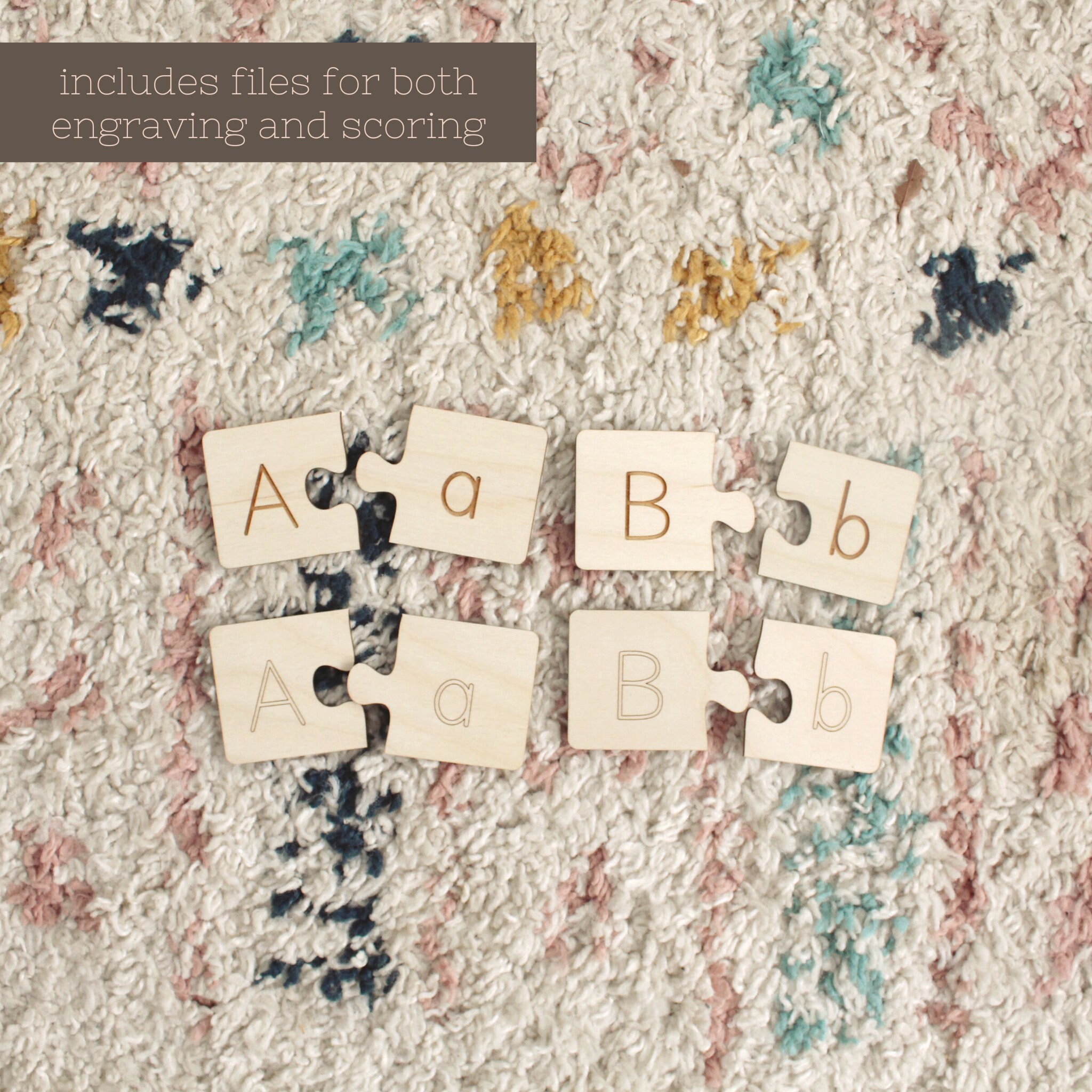 SVG Alphabet Matching Puzzles for Laser Cutting Letter - Etsy