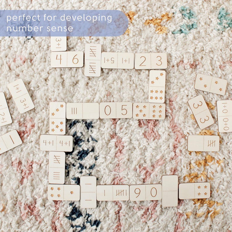 Montessori Number Sense Dominoes SVG: Laser Cut Pre-math Game (PDF ...