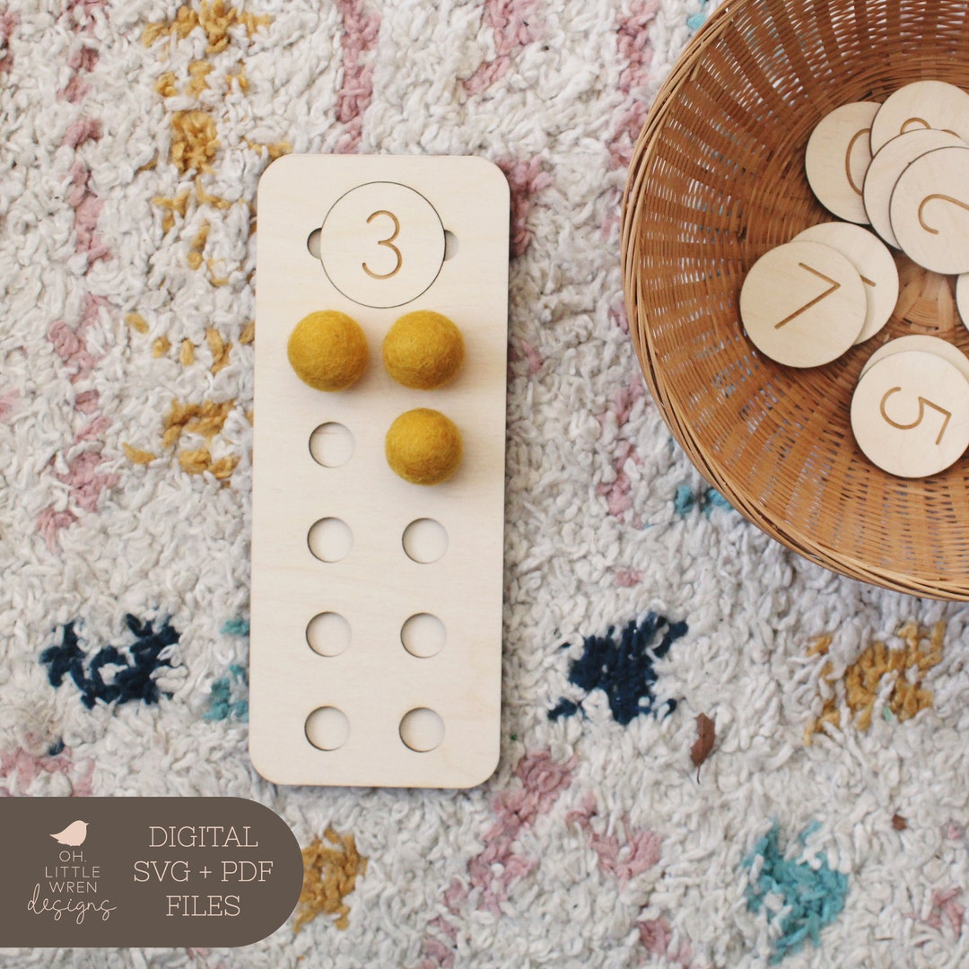 SVG Counting Boards 1-10 File for Laser Cutting Counting Ten Frames Diy ...