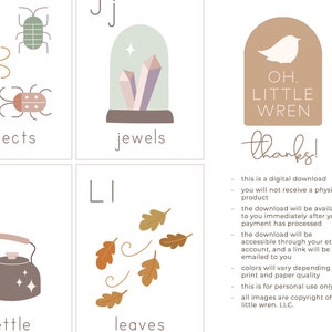 Halloween Alphabet Printable Cards Montessori Preschool ABC - Etsy