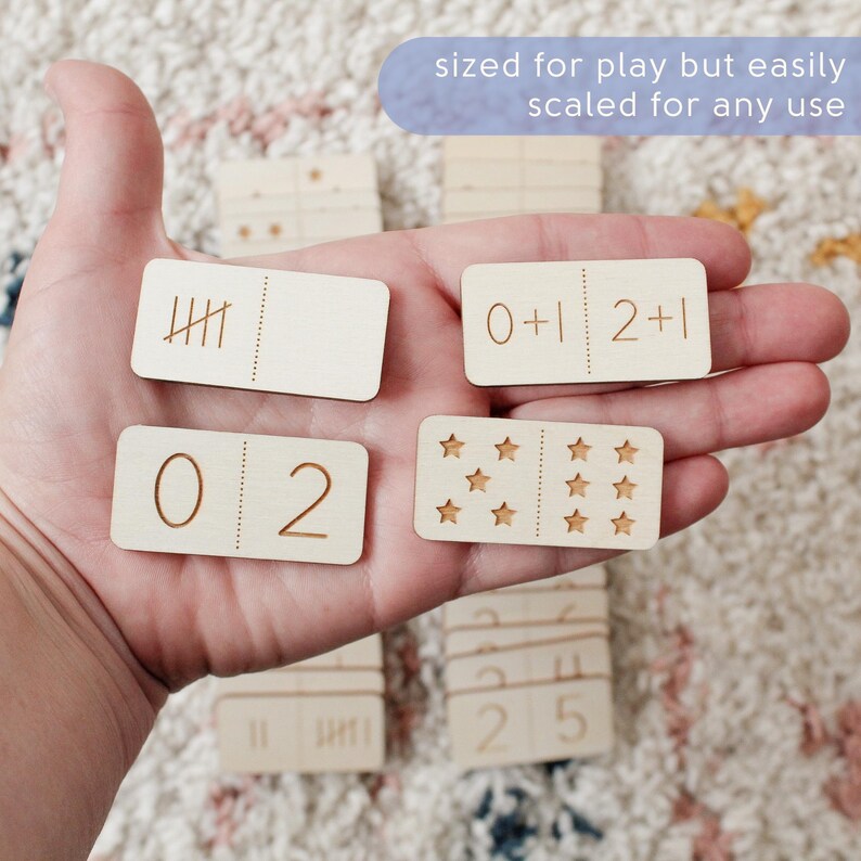 Montessori Number Sense Dominoes SVG: Laser Cut Pre-math Game (PDF ...