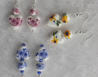 Ceramic Earrings - Etsy UK