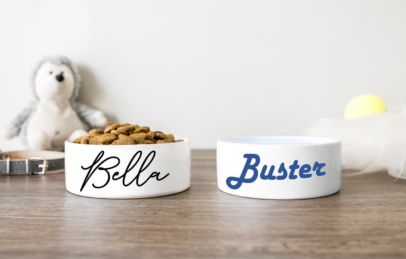 Personalized Dog Bowl Custom Name Pet Bowl Ceramic Dog - Etsy