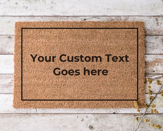 Custom Text Door Mat Personalized Front Door Mat Funny - Etsy
