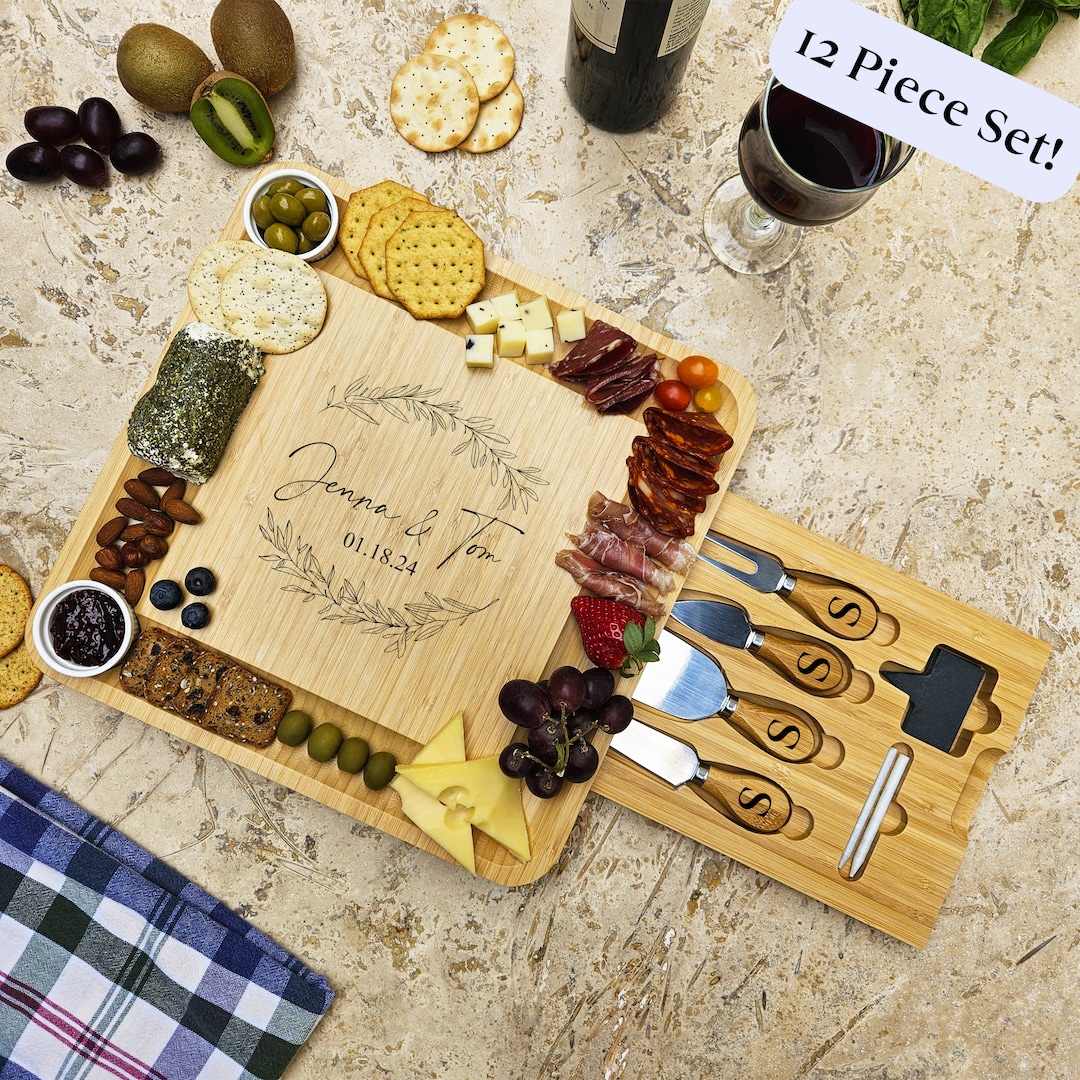 Personalized Charcuterie Board | Custom Cheese Board | Engraved Cutting ...