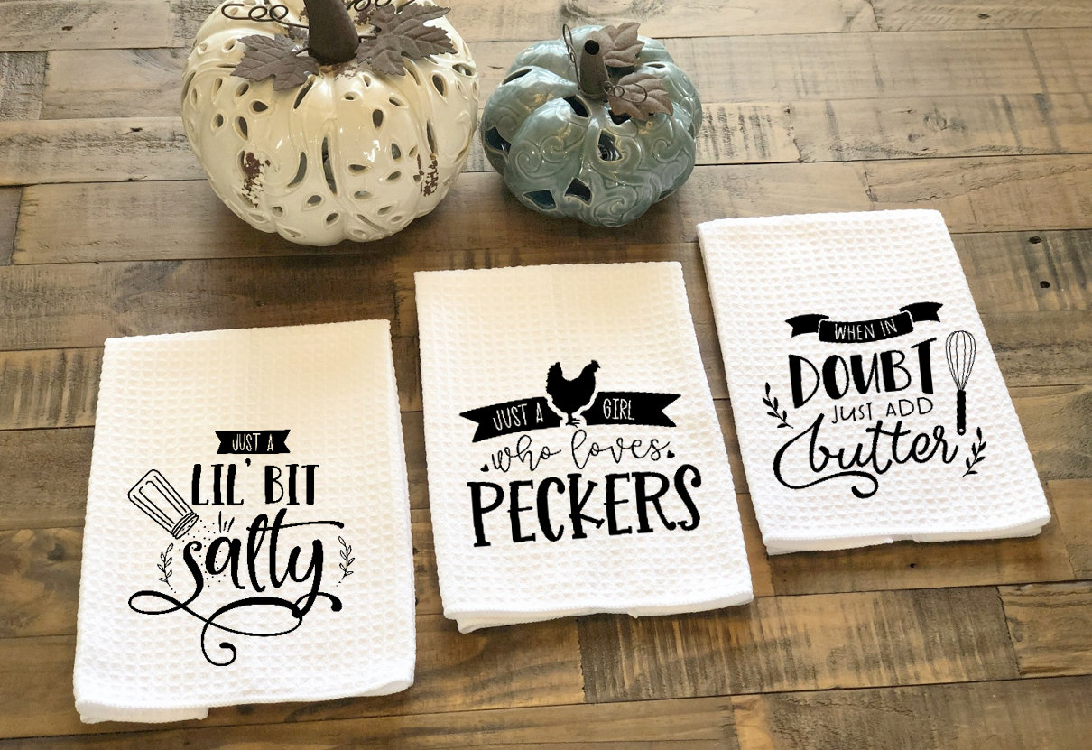 Funny Kitchen Towels Naughty Dishcloth Waffle Weave Hand - Etsy