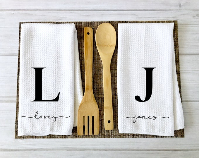 Embroidered Kitchen Towel Personalized Kitchen Towel Customized ...