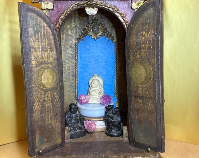Personal Altar Box, Travel-inspired Shrine. Cardboard Construction ...