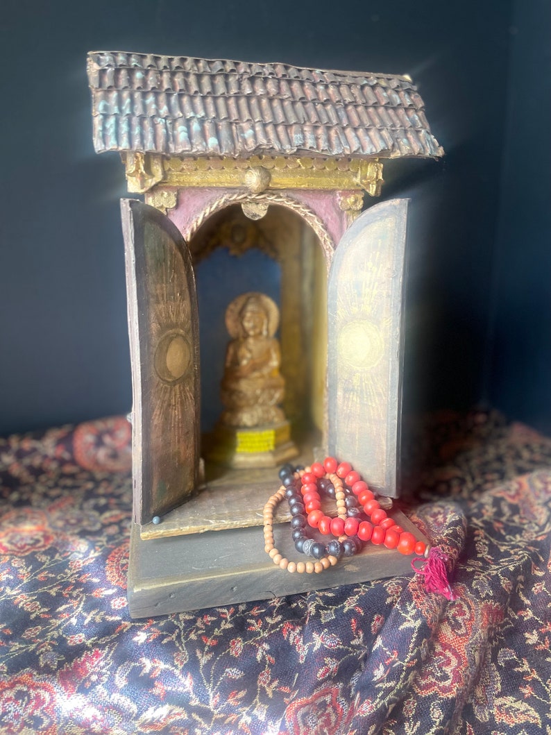 Personal Altar Box, Travel-inspired Shrine. Cardboard Construction ...