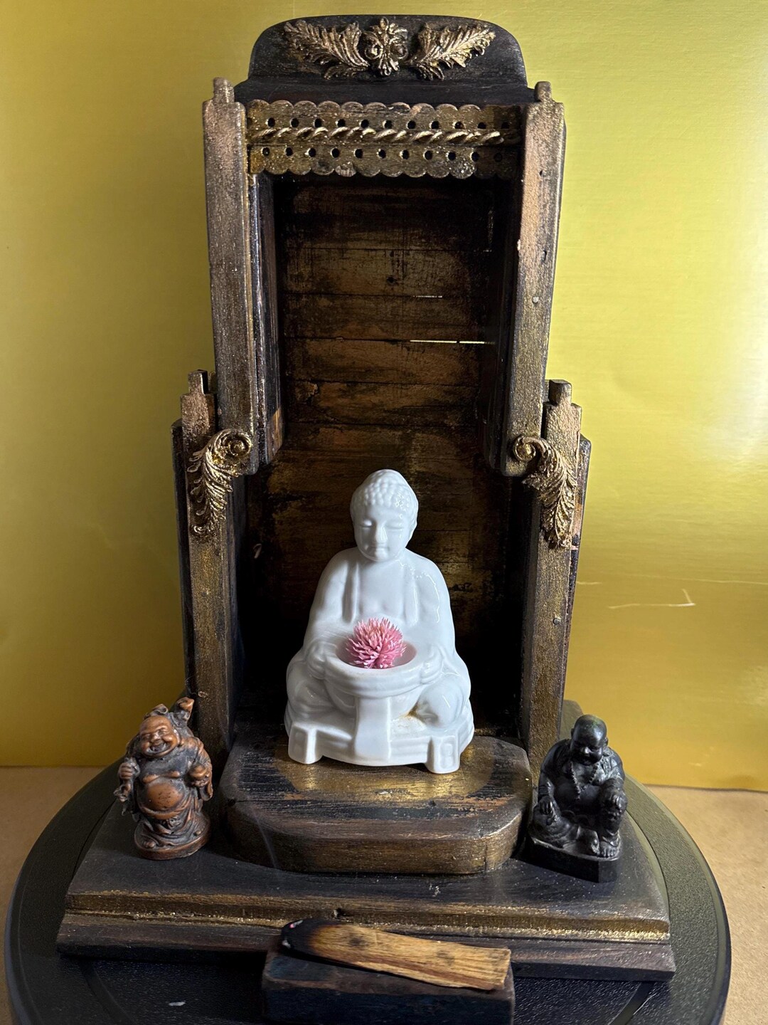 Shrine-temple, Buddhist Shrine, Two Tiered Wooden Altar. Religious ...