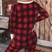 Red Plaid Long Sleeve Lounge Set - Etsy