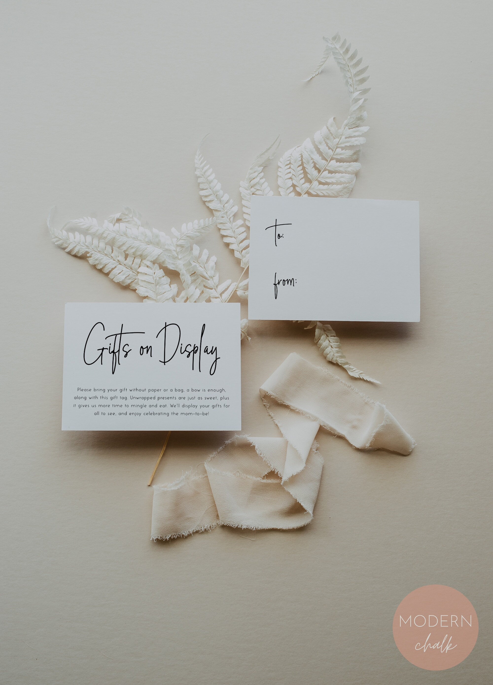 No Wrap Baby Shower Gift Tag, Don't Wrap Gifts Insert, Gifts on Display ...