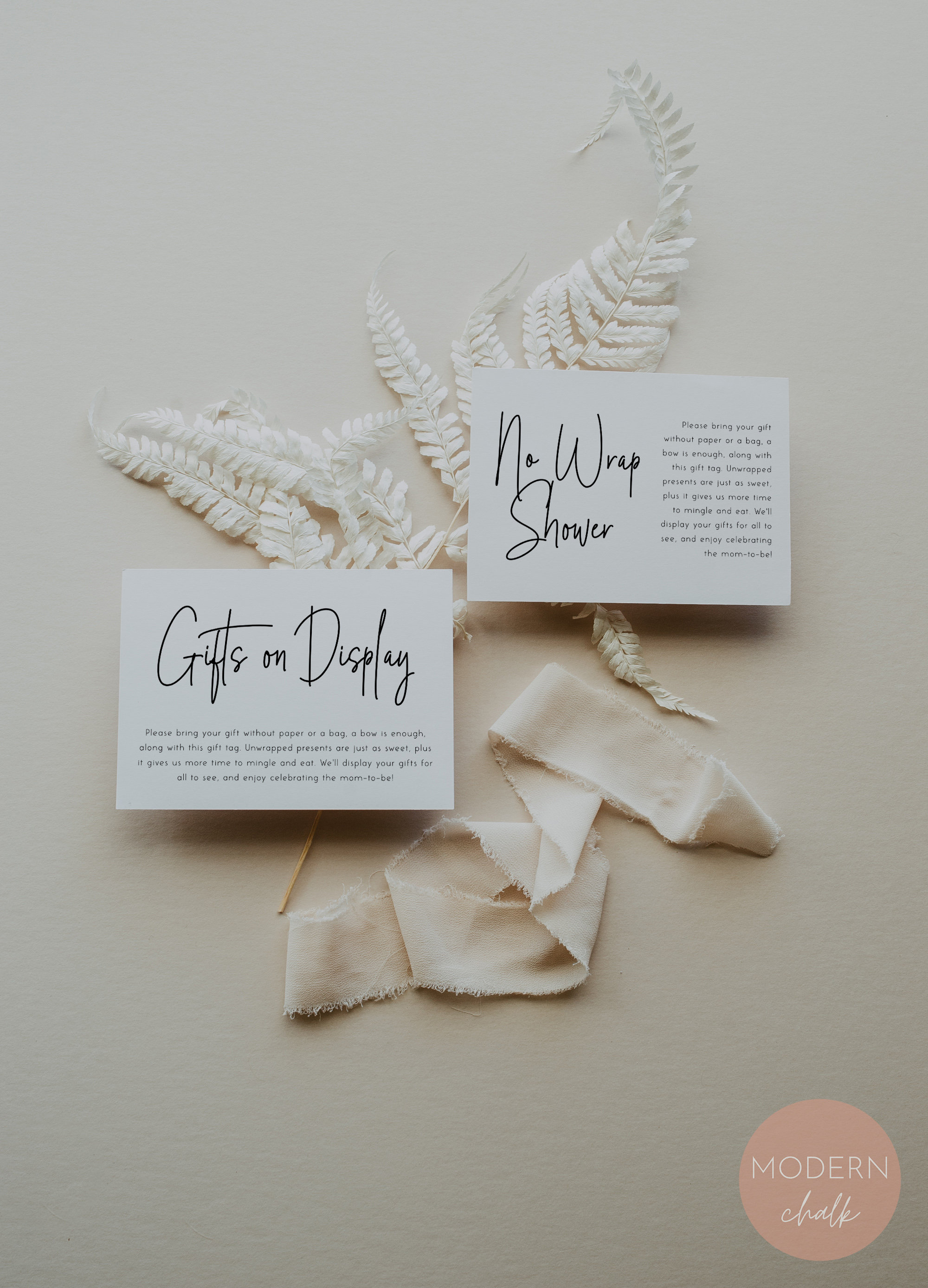 No Wrap Baby Shower Gift Tag, Don't Wrap Gifts Insert, Gifts on Display ...