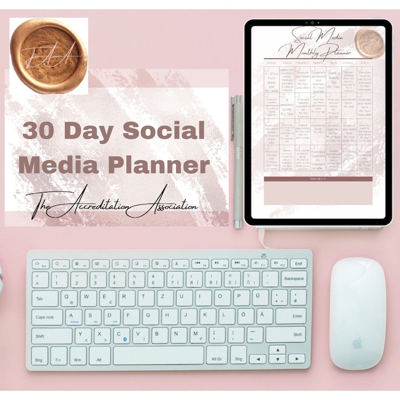 30 Day Social Media Content Planner, Content Ideas, Content Calendar, Small Business Marketing ...