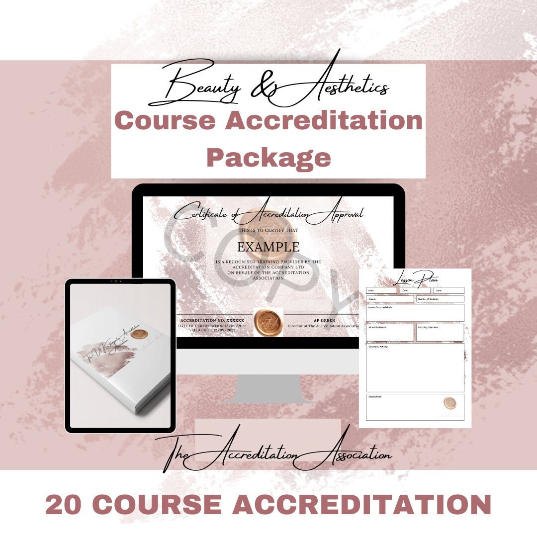 Beauty & Aesthetics Academy, 20 Course Accreditation Package - Etsy UK