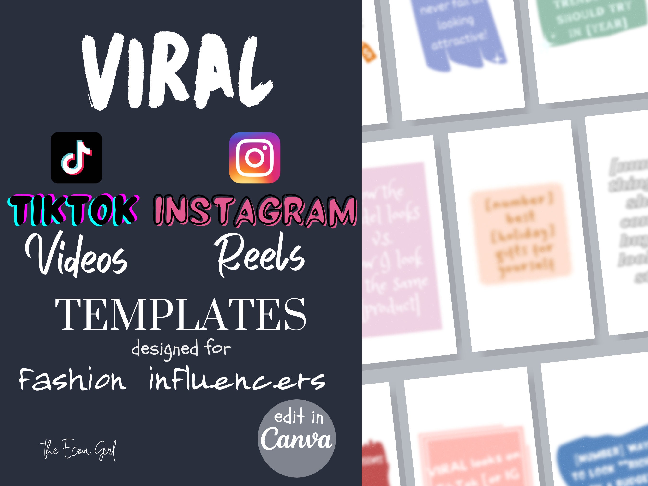 Tiktok Videos / Instagram Reels Hook Line Templates for Fashion ...