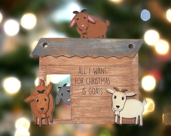 Wooden Leaping Yule Goat Christmas Tree Ornament. Kitschy Christmas ...