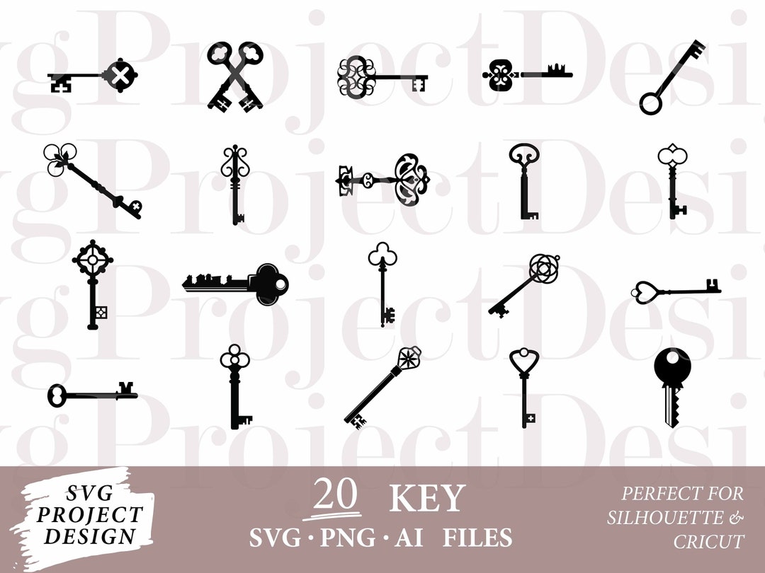 20 Key Svg, Key Clip Art, Keys Svg, Magic Key Svg, Vintage Key Svg, Key ...