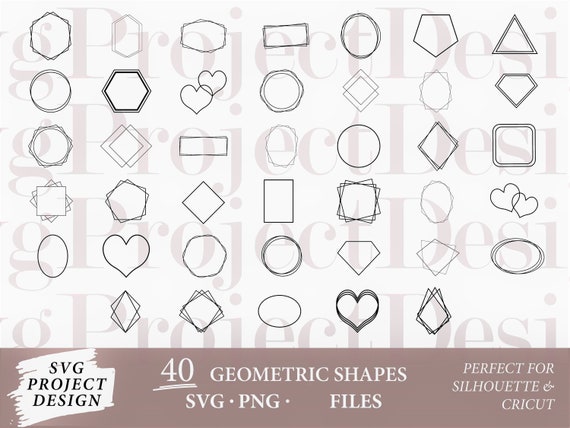 40 Geometric Shapes Svg Geometric Frames Svg Triangle Svg - Etsy Ireland