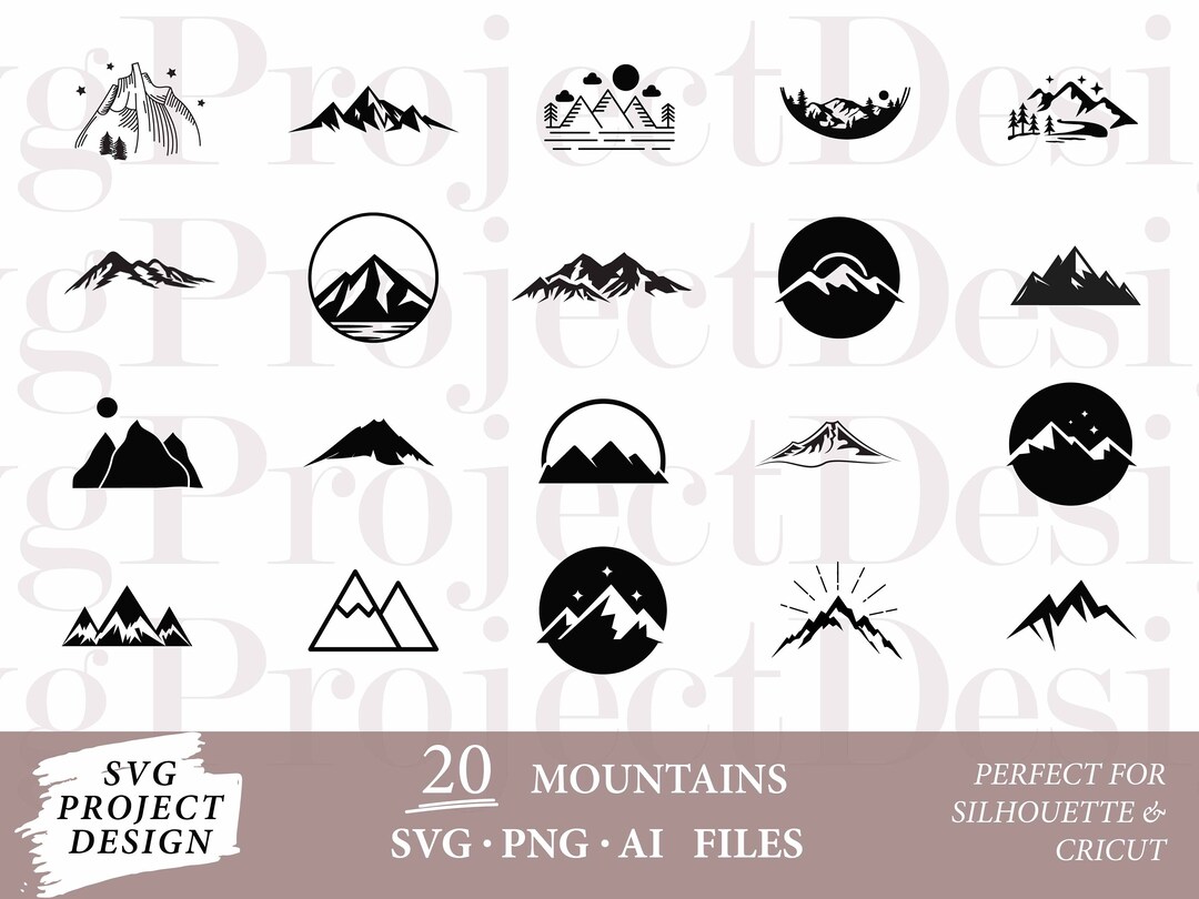 20 Wildlife Scenery Design Svg, Mountain Bundle Svg, Landscape Svg ...