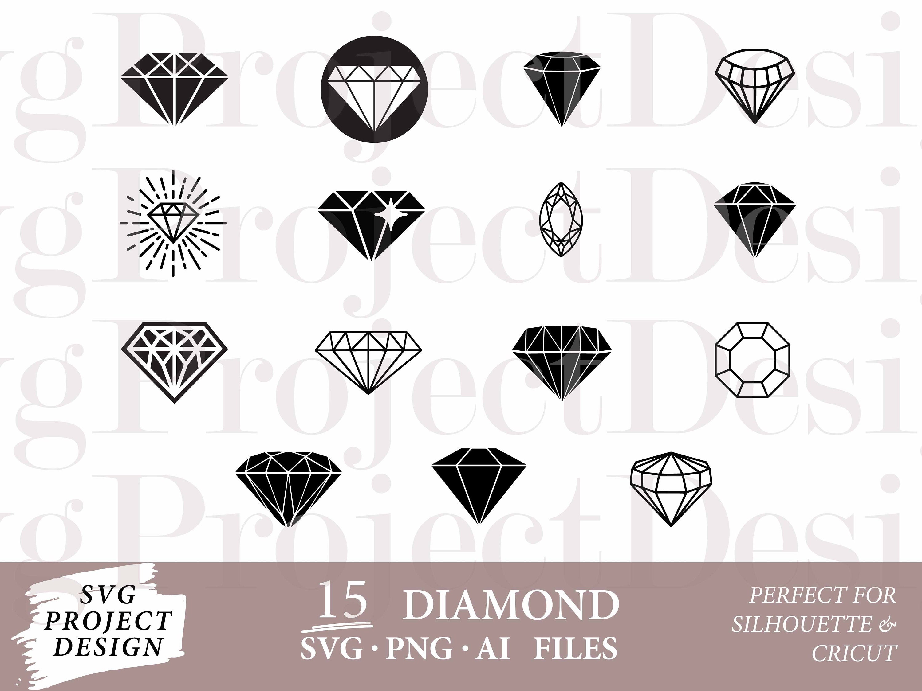 15 Diamond Svg Files, Jewel Svg, Jewellery Svg, Diamond Cricut, Diamond ...