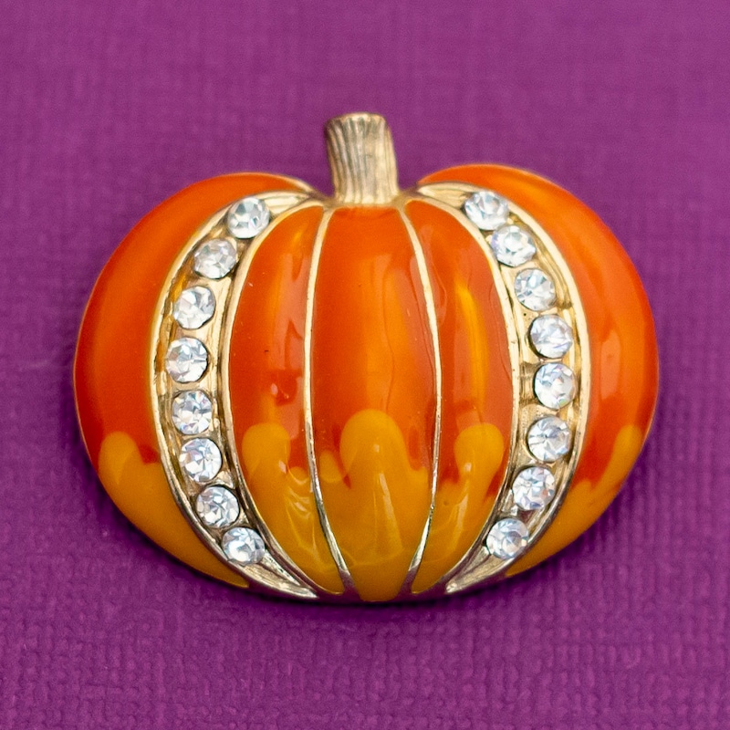 Orange Brooch - Etsy