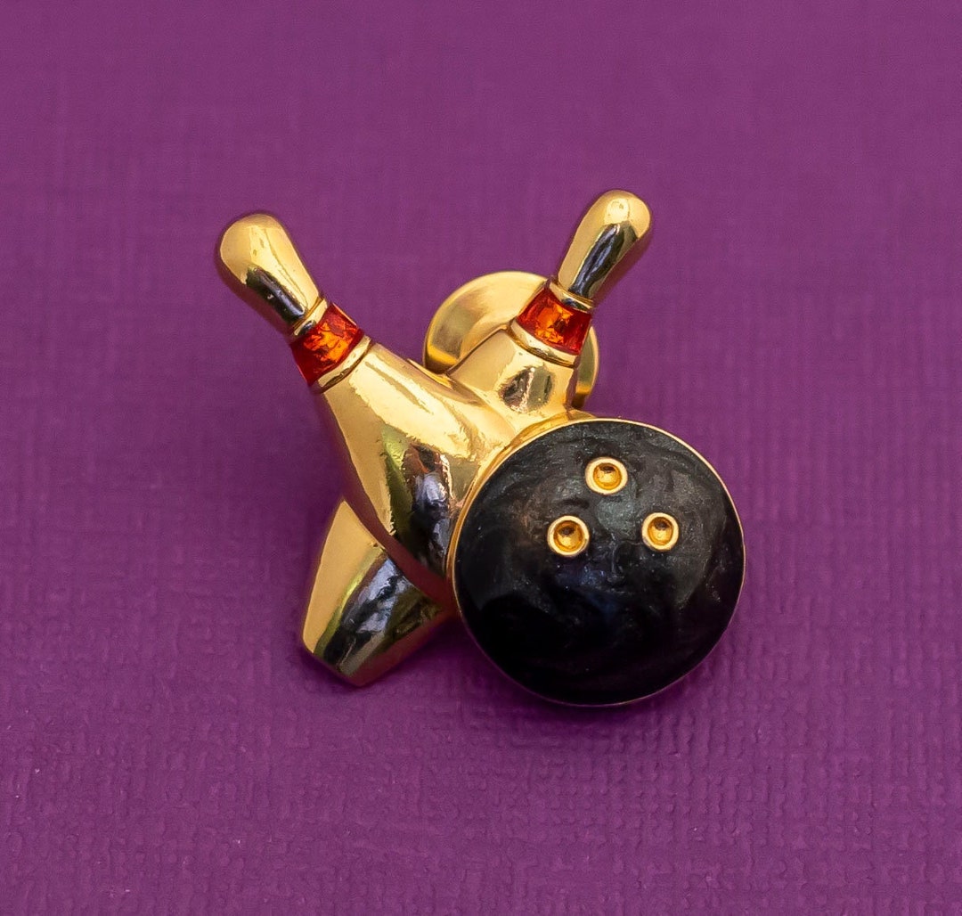 Vintage Bowling Pin and Ball Gold Tone Pin by Avon - Q22 - Etsy