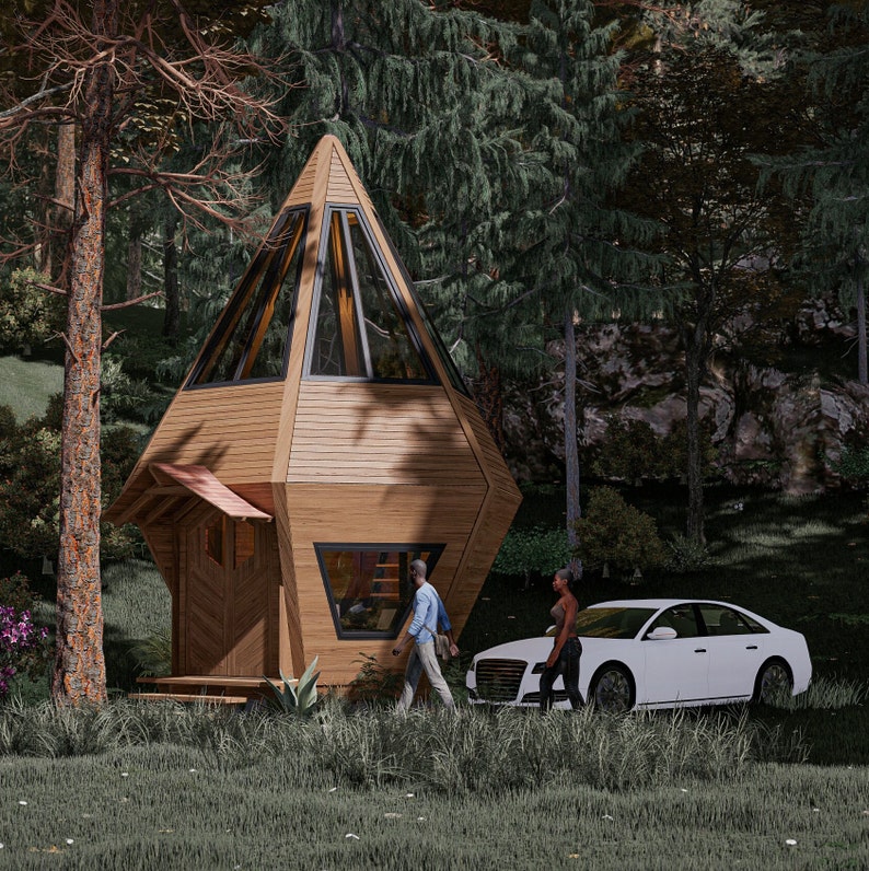 180 sq ft Diamond Cabin, Winziges Haus, Hüttenhaus - Etsy.de