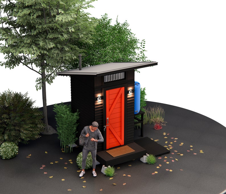 7x5' Modern Outhouse Wc Building PDF Plan - Etsy