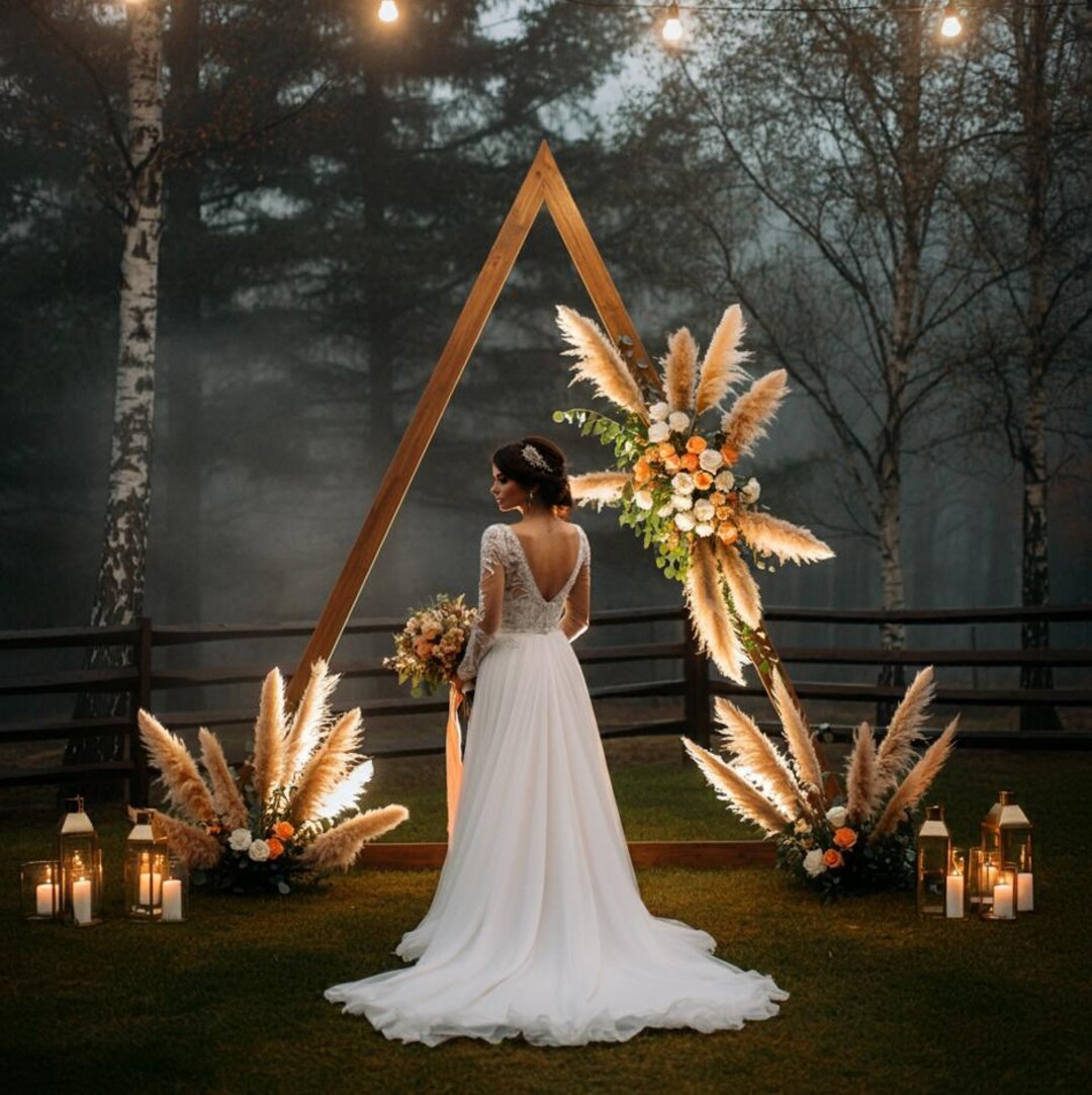 DIY Triangle Wooden Wedding Arch Plans - PDF Instructions in Inches and ...