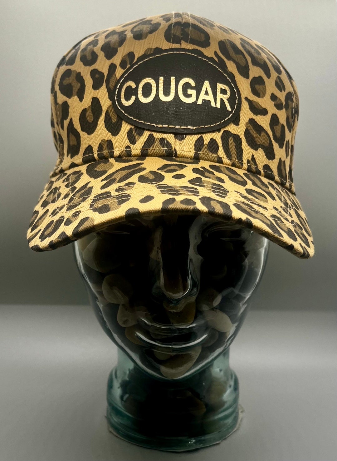 Leopard Print Cougar Trucker Hat - Etsy